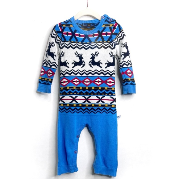 Sophie And Sam | One Pieces | Sophie And Sam Nordic Deer Fair Isle Knit ...